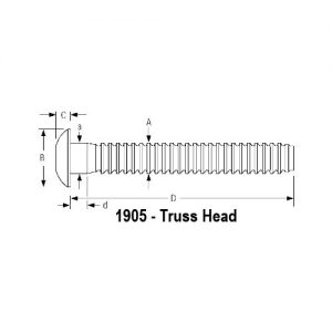 #01905-70620 Avdel Truss Head Steel Maxlok Lock Bolt, 3/16" Dia., .312 ...