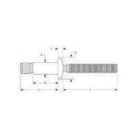 MGLP-R8-4 Steel Protruding Head Magna-Lok Rivet, Huck , 3/16" Dia.