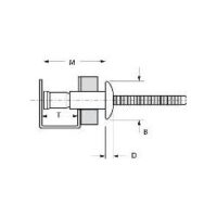 SSPV-06-07 Steel Protruding Head Monobolt Rivet, 3/16" Dia.
