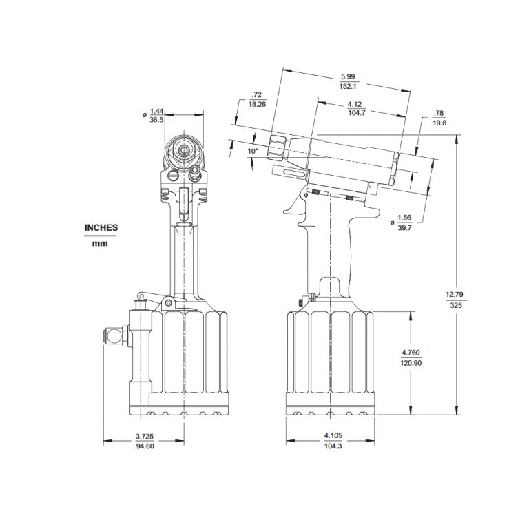 Huck 244BT - 1/4" Bobtail Huck Bolt Riveter to Set Huck Bobtail Fasteners.