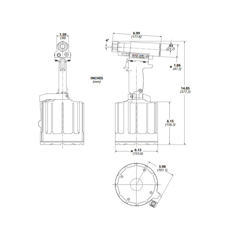 Huck 256BT - 10mm, 5/16" & 3/8" Bobtail Lock Bolt Tool